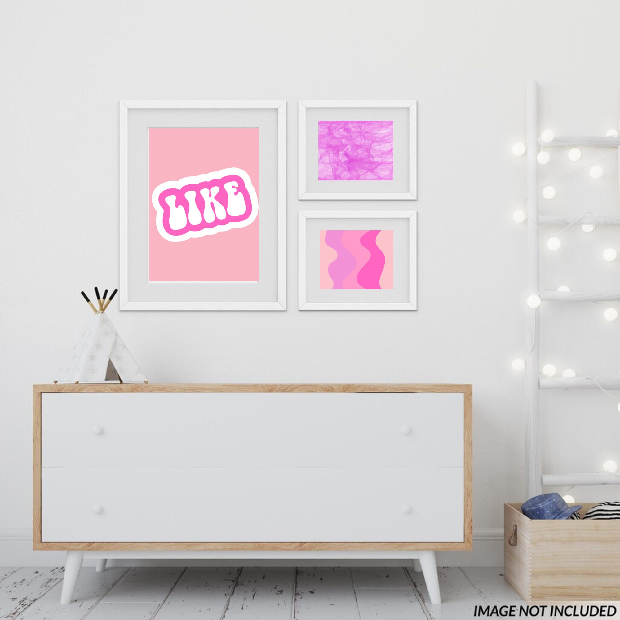 Preppy, Hot Pink Wall Art/funky, Girly Dorm Room Decor/feminist Wall ...