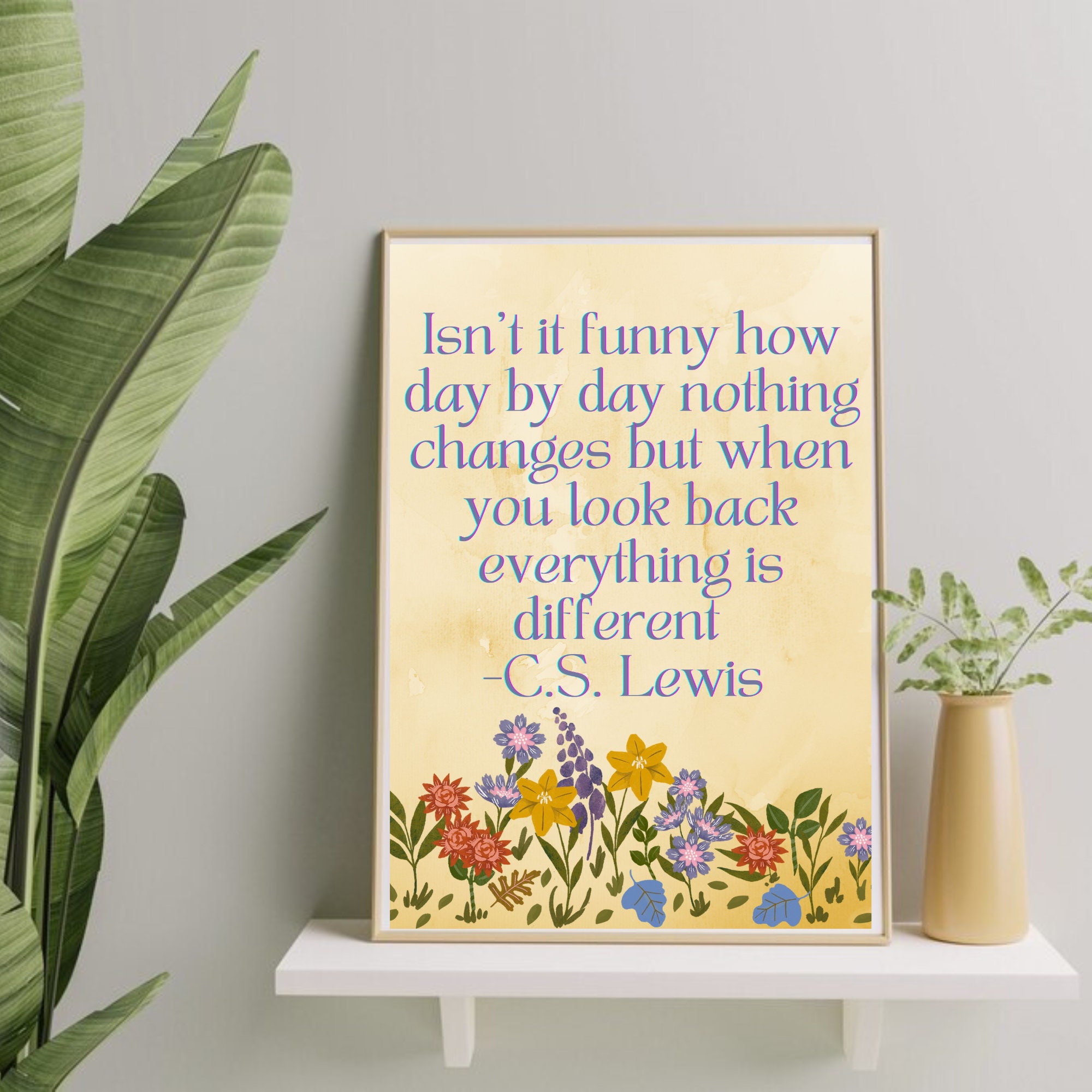CS Lewis Quote/ "isn't Funny How Day by Day" Quote/ Perfect as a Book ...