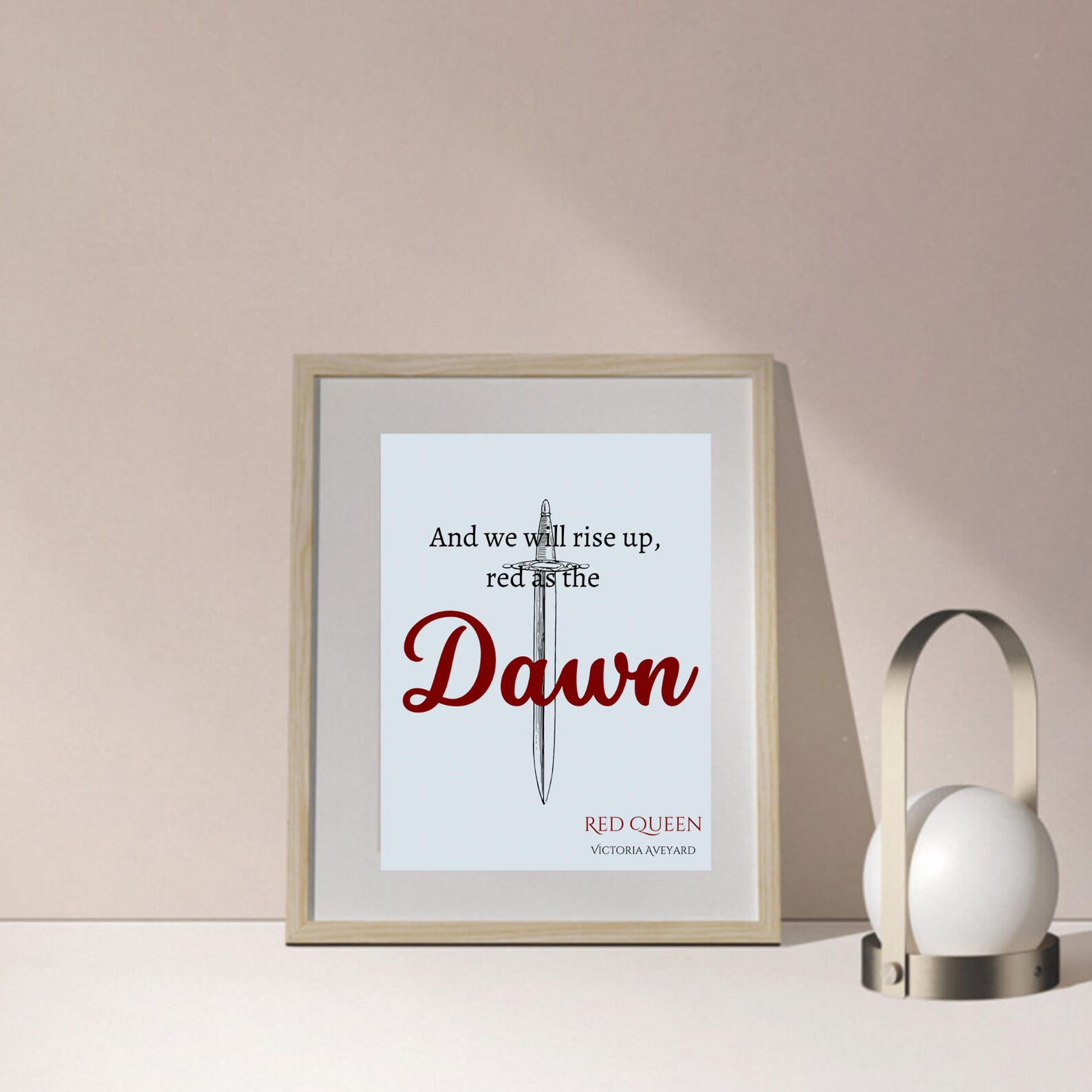 Red Queen Quote Art Print/ Victoria Aveyard Book Art/ Red as the Dawn ...
