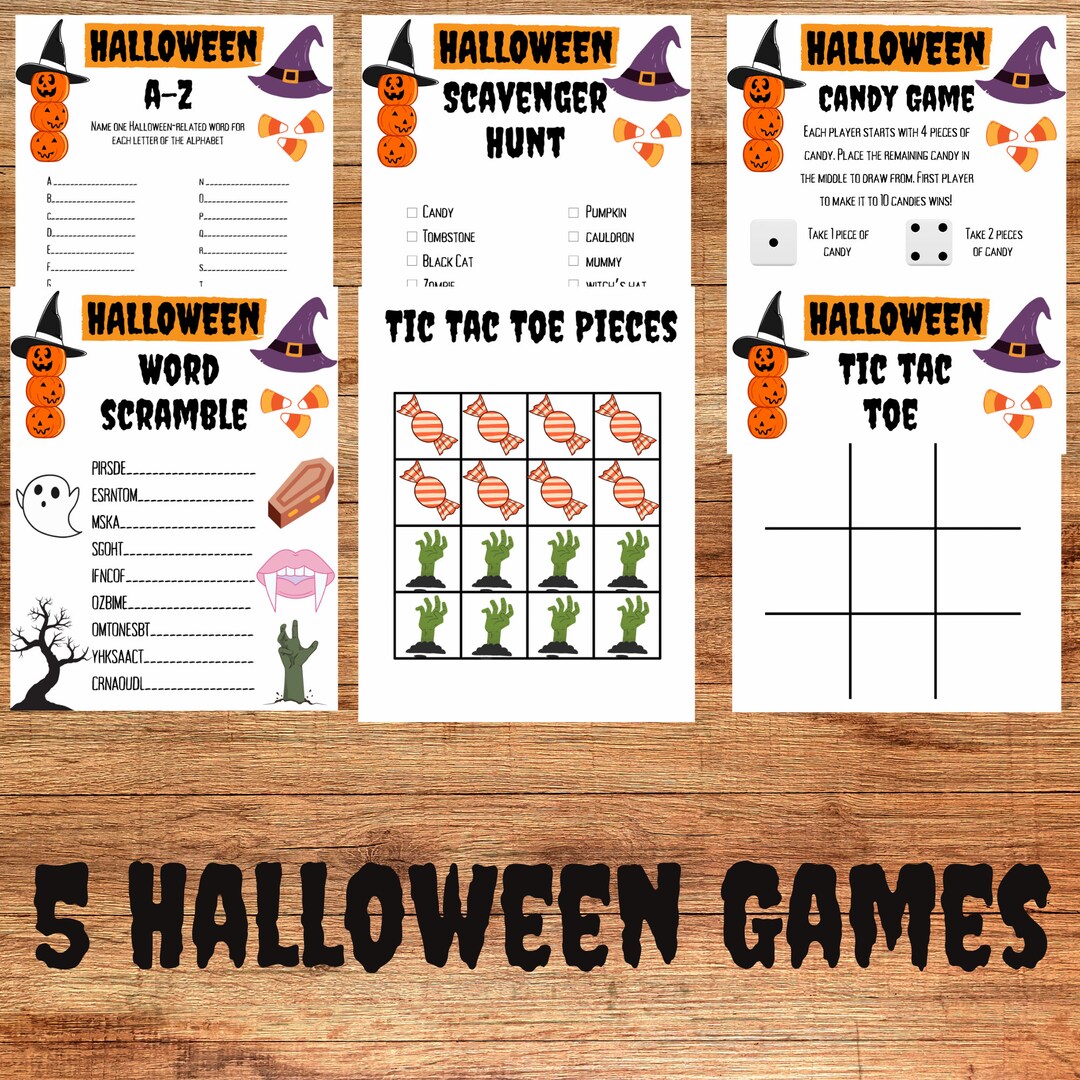 Halloween Party Game, Scavenger Hunt, Word Scramble, Halloween School ...