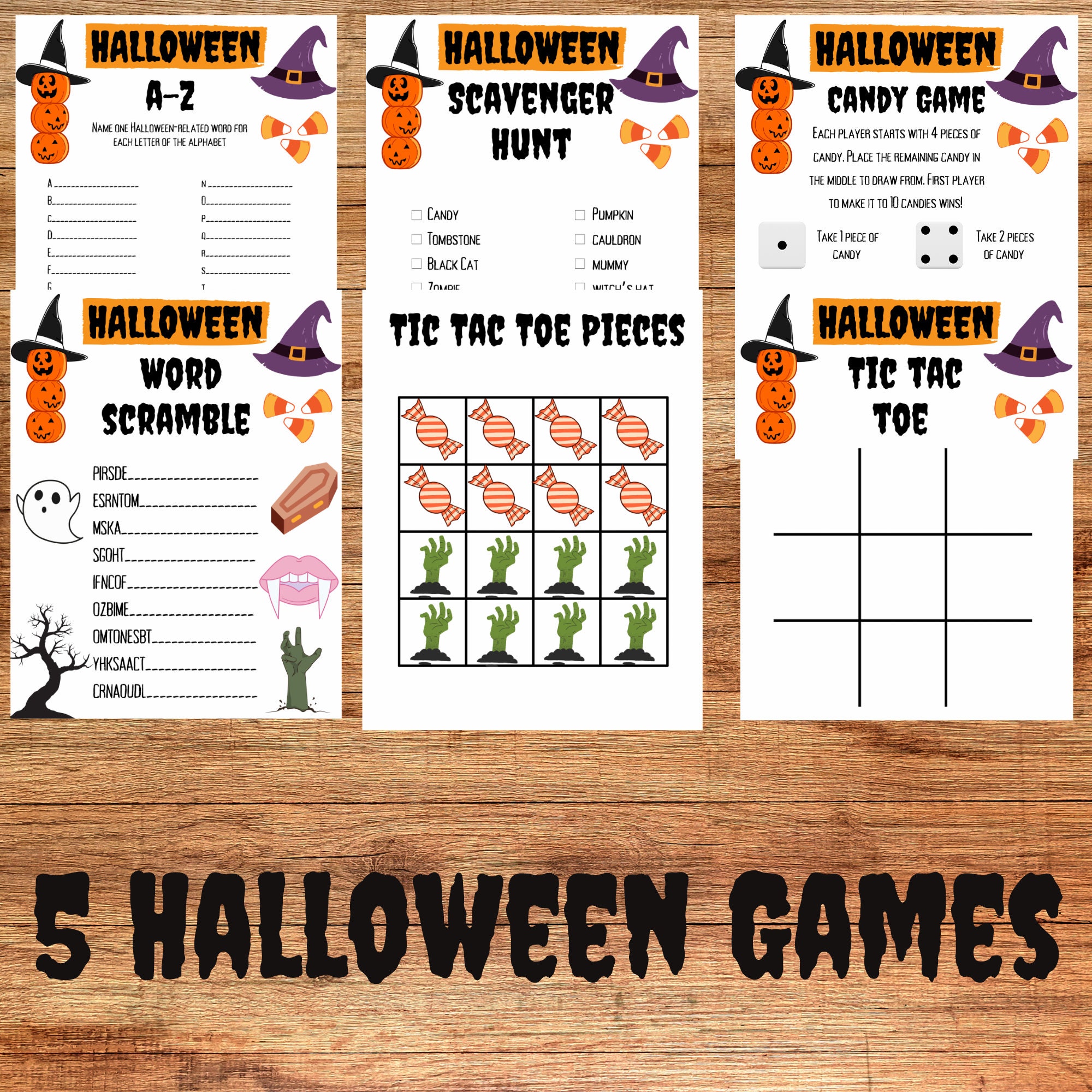 Halloween Party Game, Scavenger Hunt, Word Scramble, Halloween School ...