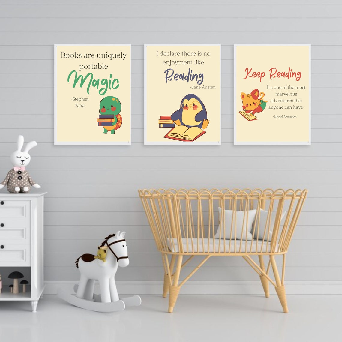Boho Reading Posters for Reading Nook or Classroom Decor/set of 3 ...