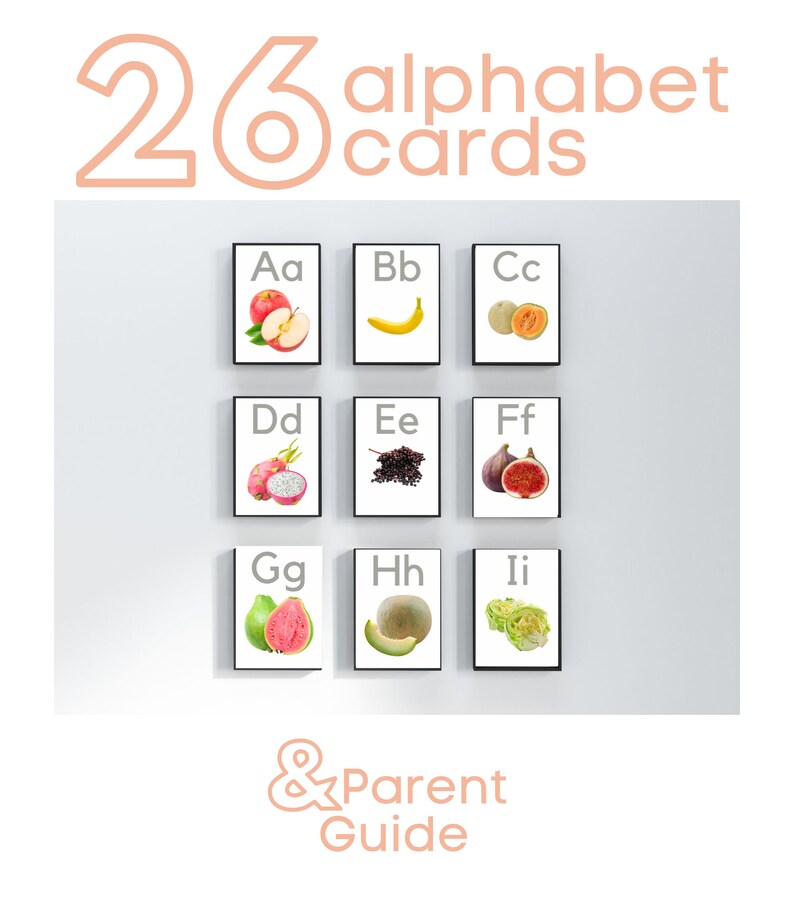 Printable Produce Alphabet Cards - Etsy