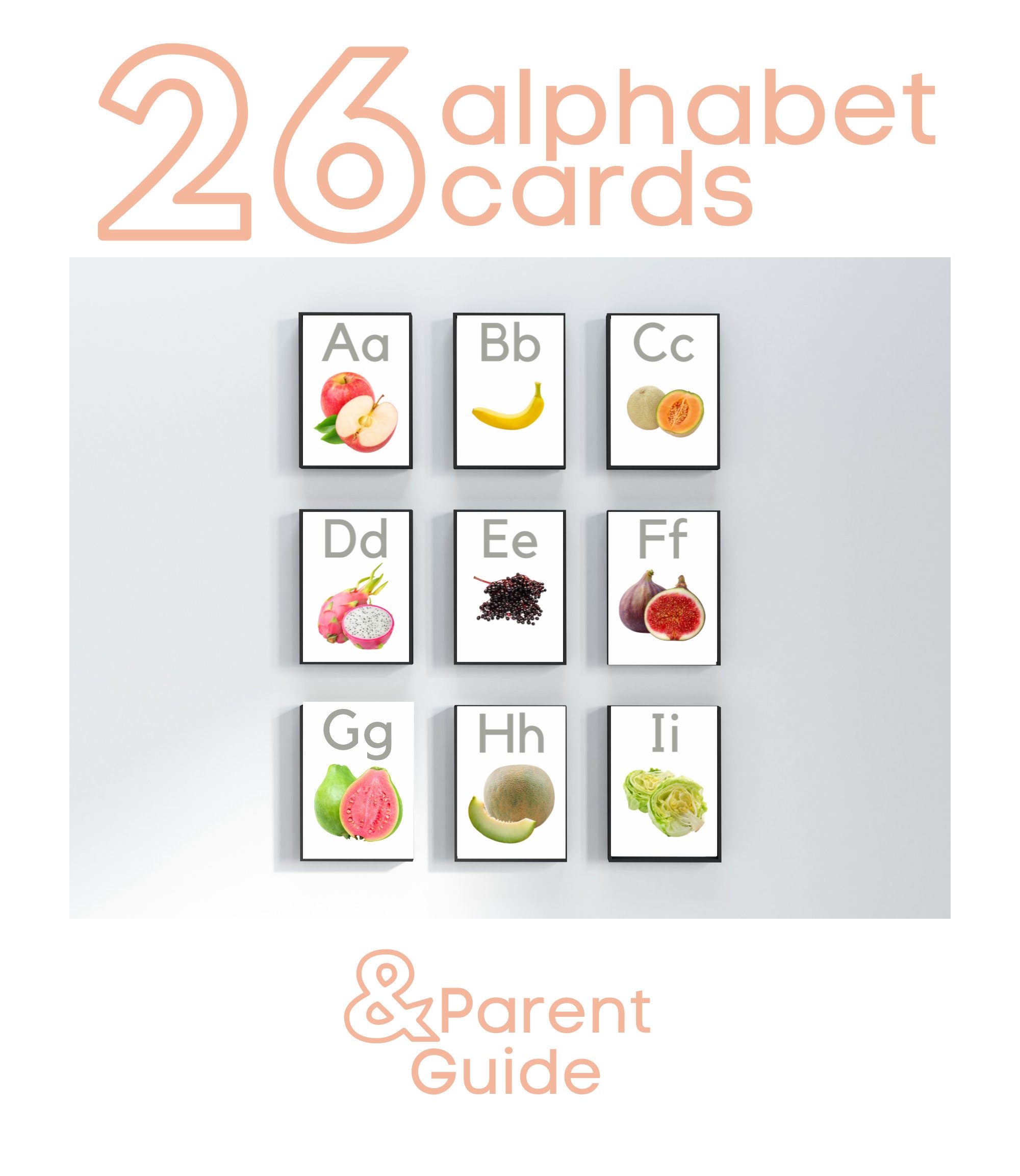 Printable Produce Alphabet Cards - Etsy