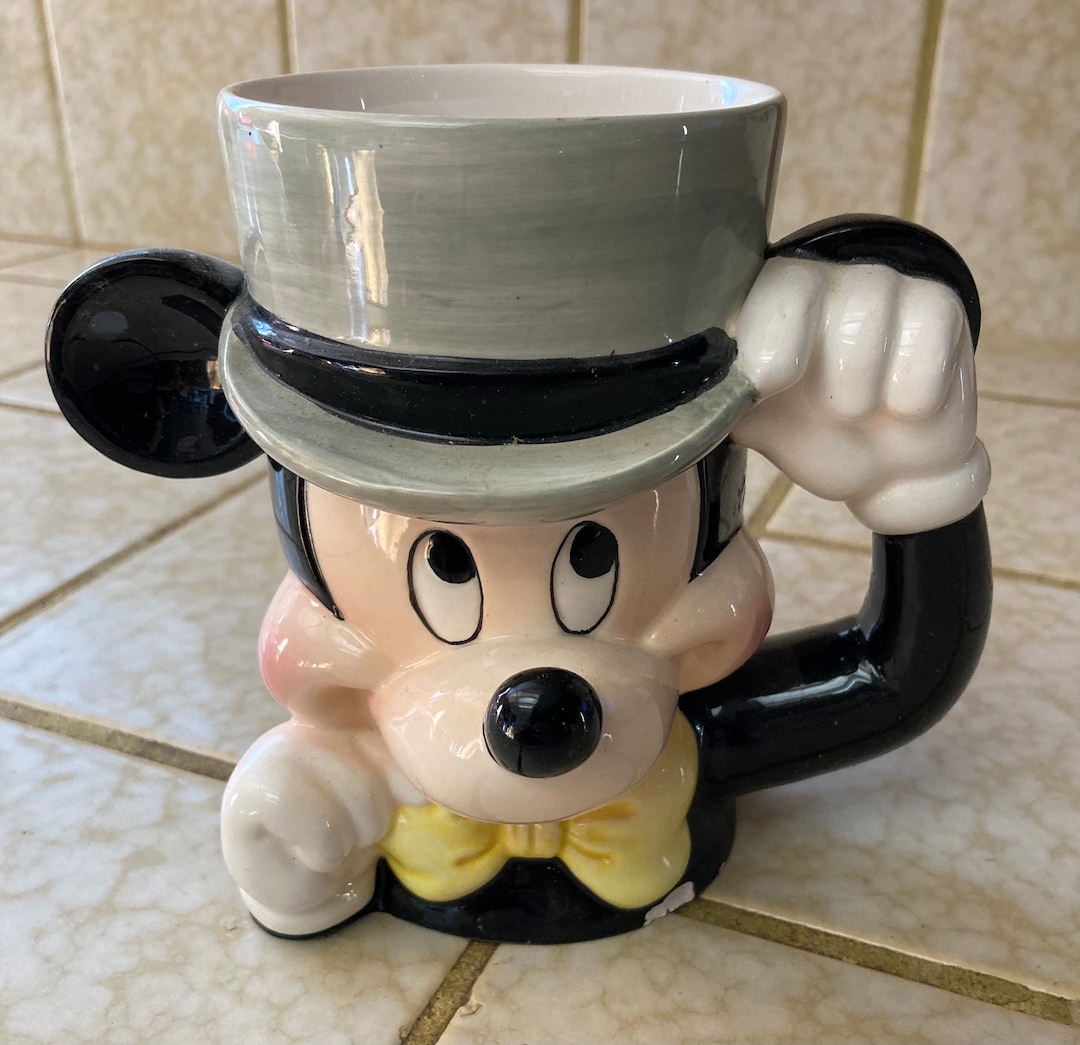 Vintage Disney Mickey Mouse Top Hat Ceramic Coffee Tea Mug Cup 80s - Etsy