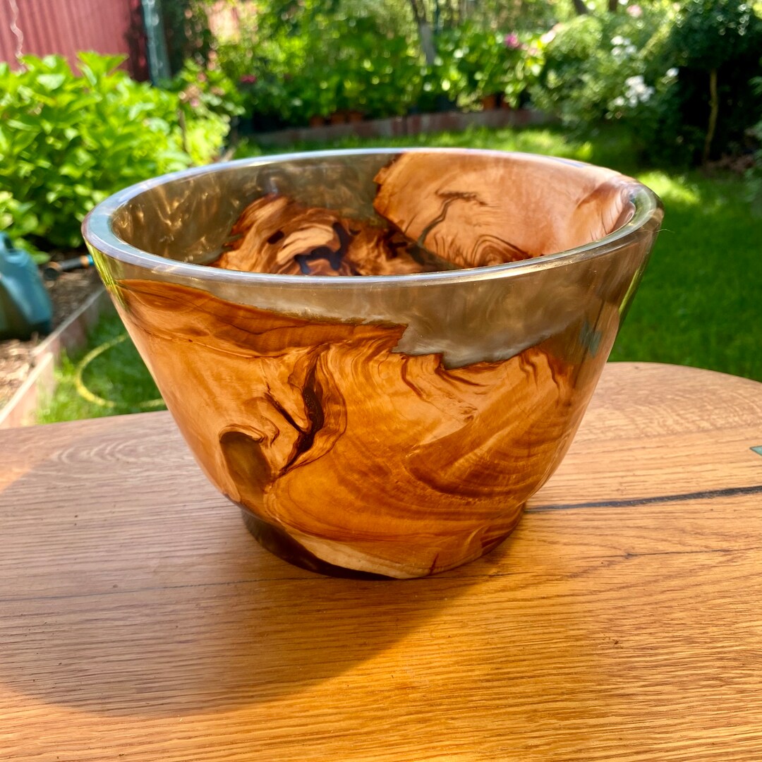 Decorative Bowl Made of Birch Burl and Epoxy Resin - Etsy