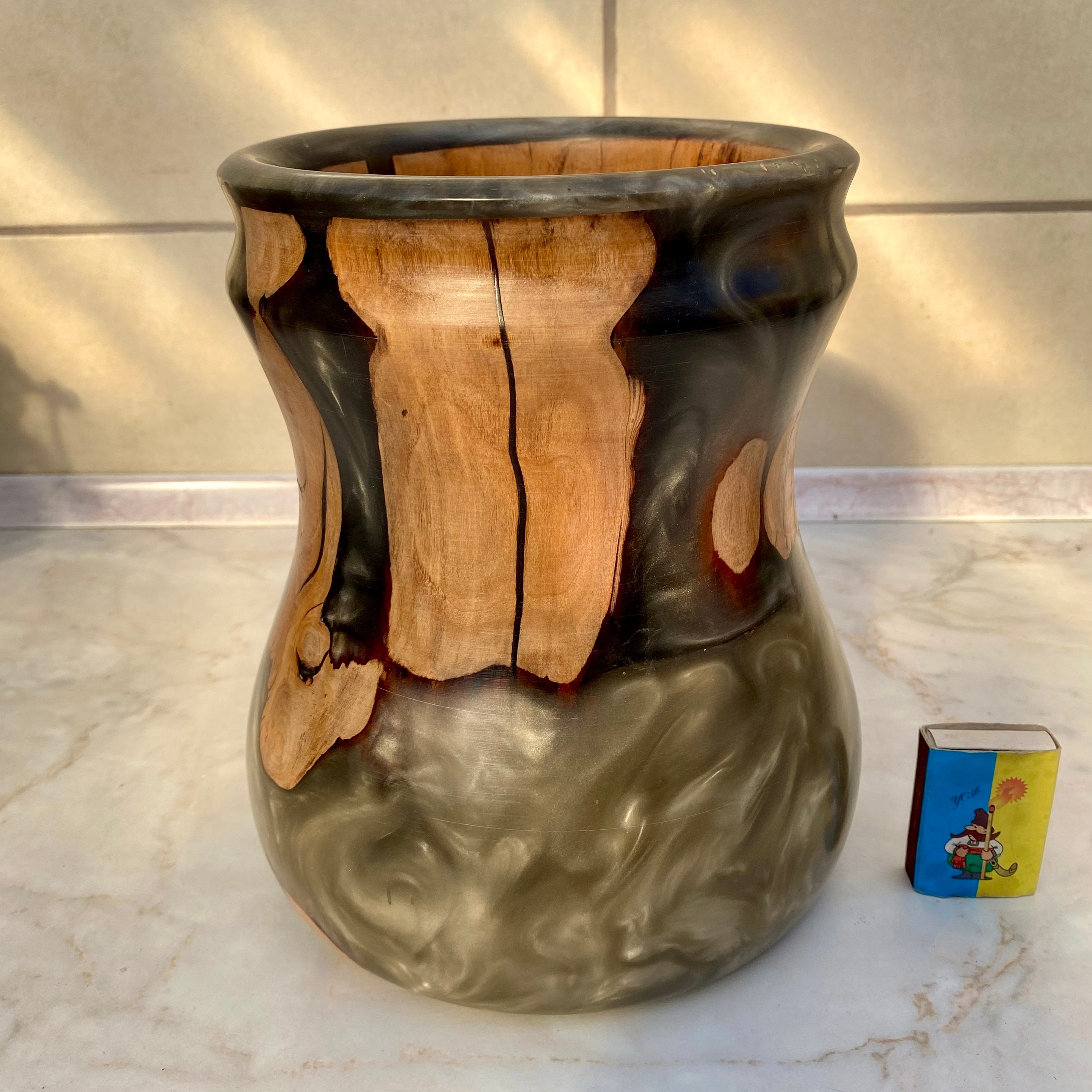 Decorative Vase Made From Apple Tree Roots and Epoxy Resin. - Etsy