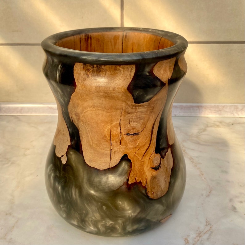 Decorative Vase Made From Apple Tree Roots and Epoxy Resin. - Etsy