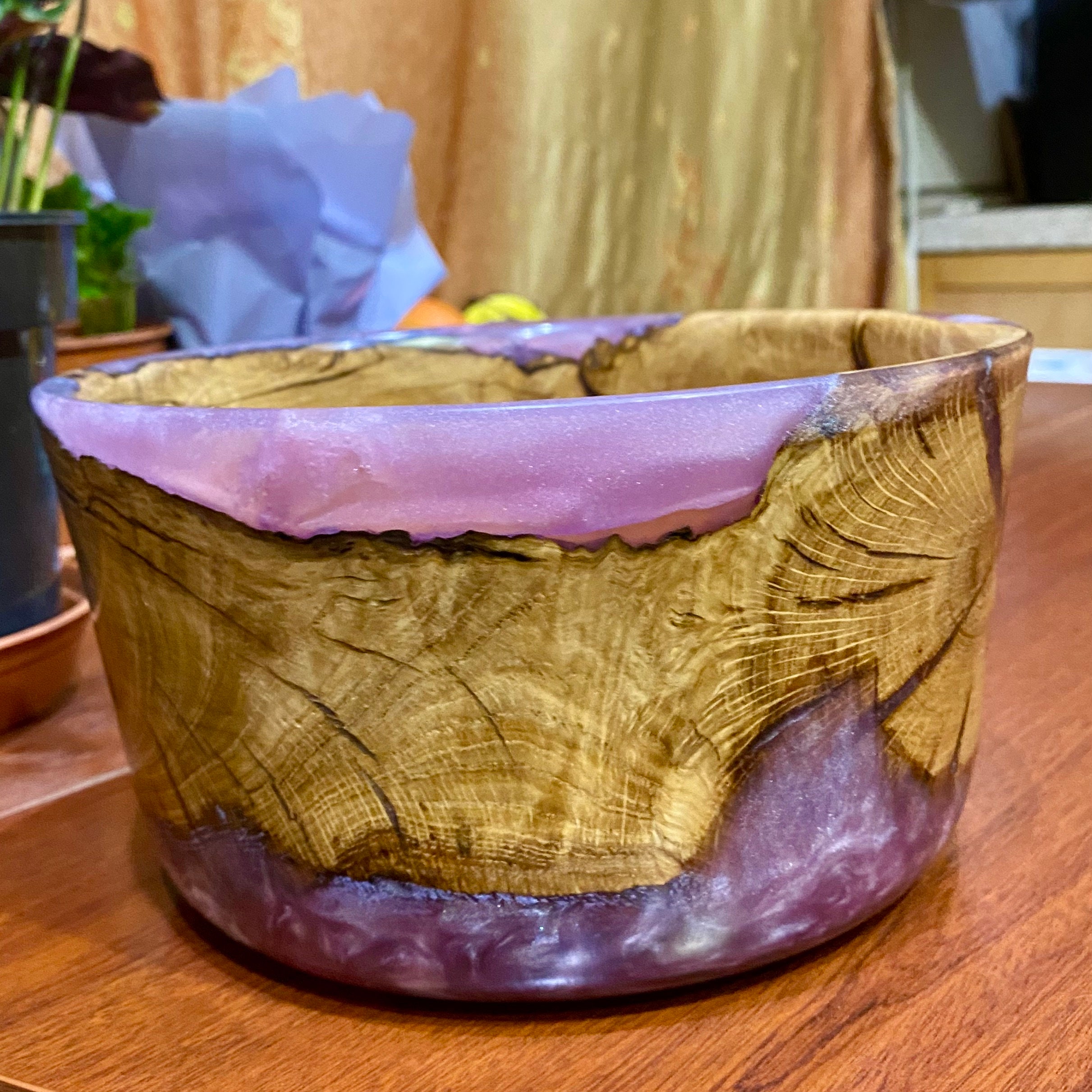Decorative Bowl Made of Oak and Epoxy Resin. - Etsy