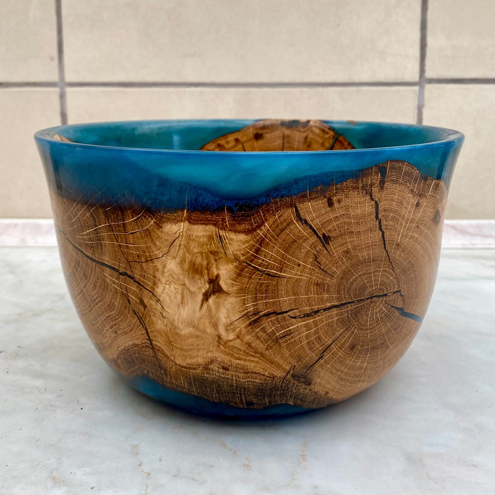 Decorative Bowl Made of Oak and Epoxy Resin. - Etsy