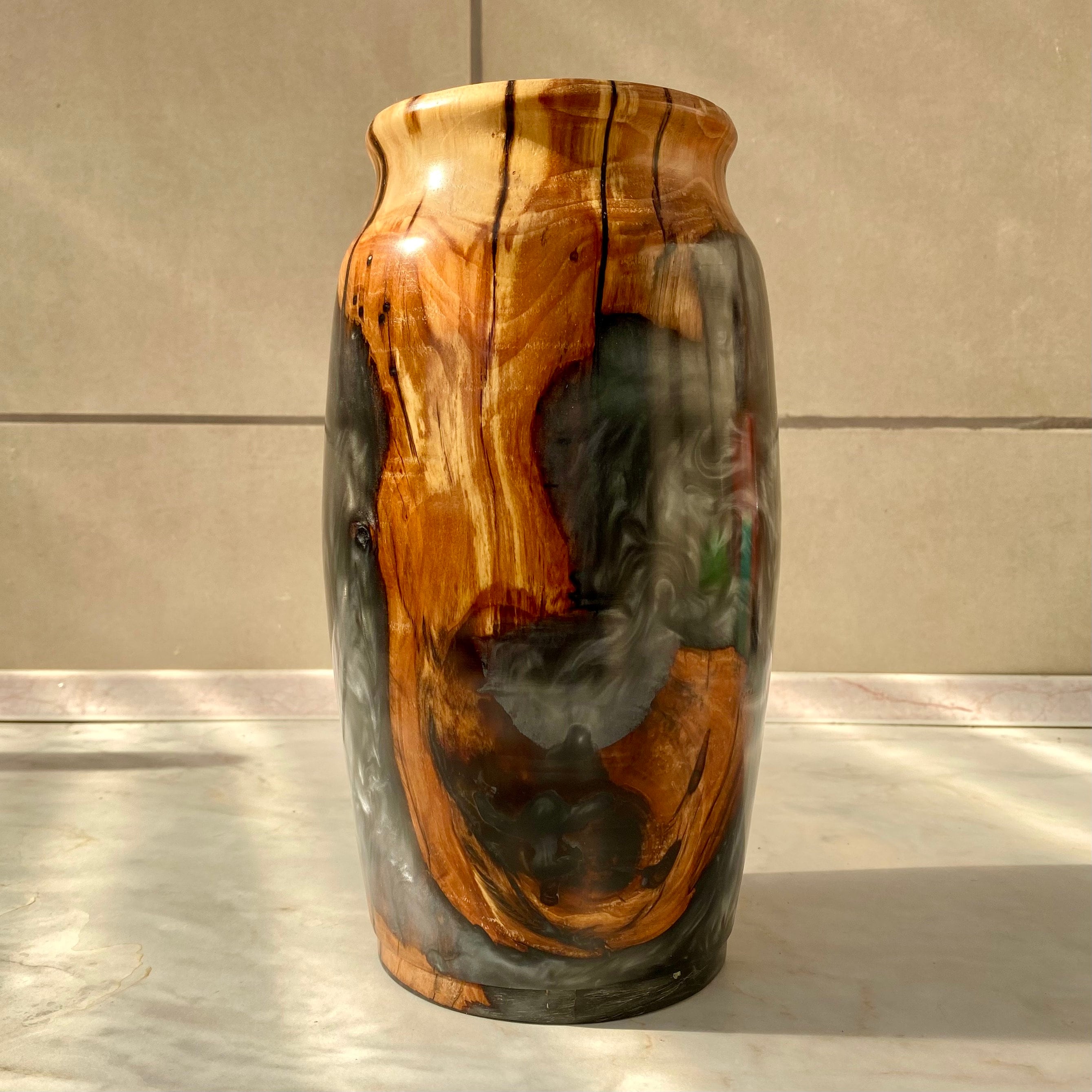 Decorative Vase Made From Apple Tree Roots and Epoxy Resin - Etsy