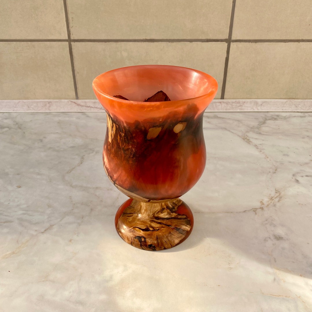Decorative Goblet Made of Apple Wood and Epoxy Resin - Etsy