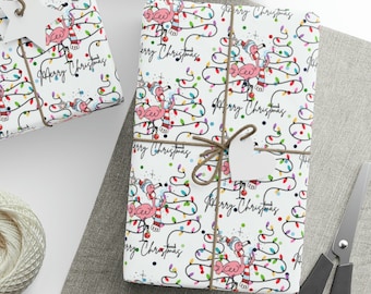 Flamingo Wrapping Paper Roll, Christmas Flamingo Gift Wrapping Paper ...