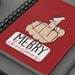 Middle Finger Christmas Spiral Bound Notebook, Middle Finger Gifts ...