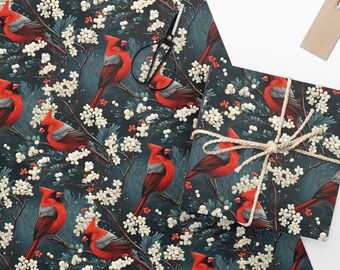 SILVER WOODLAND Frost CARDINAL Design Gift Grade Tissue Paper - Etsy