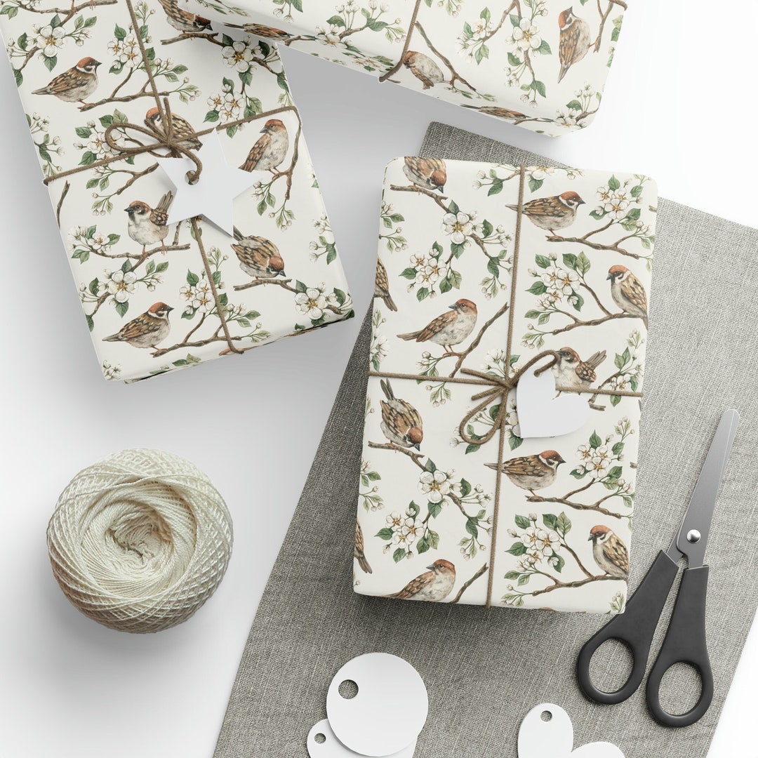Sparrow Birds Wrapping Papers, Sparrow Gifts Wrapping Paper, Sparrow ...