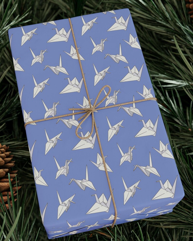 Origami Gift Wrapping Paper, Origami Blue Wrapping Paper, Origami Kids ...