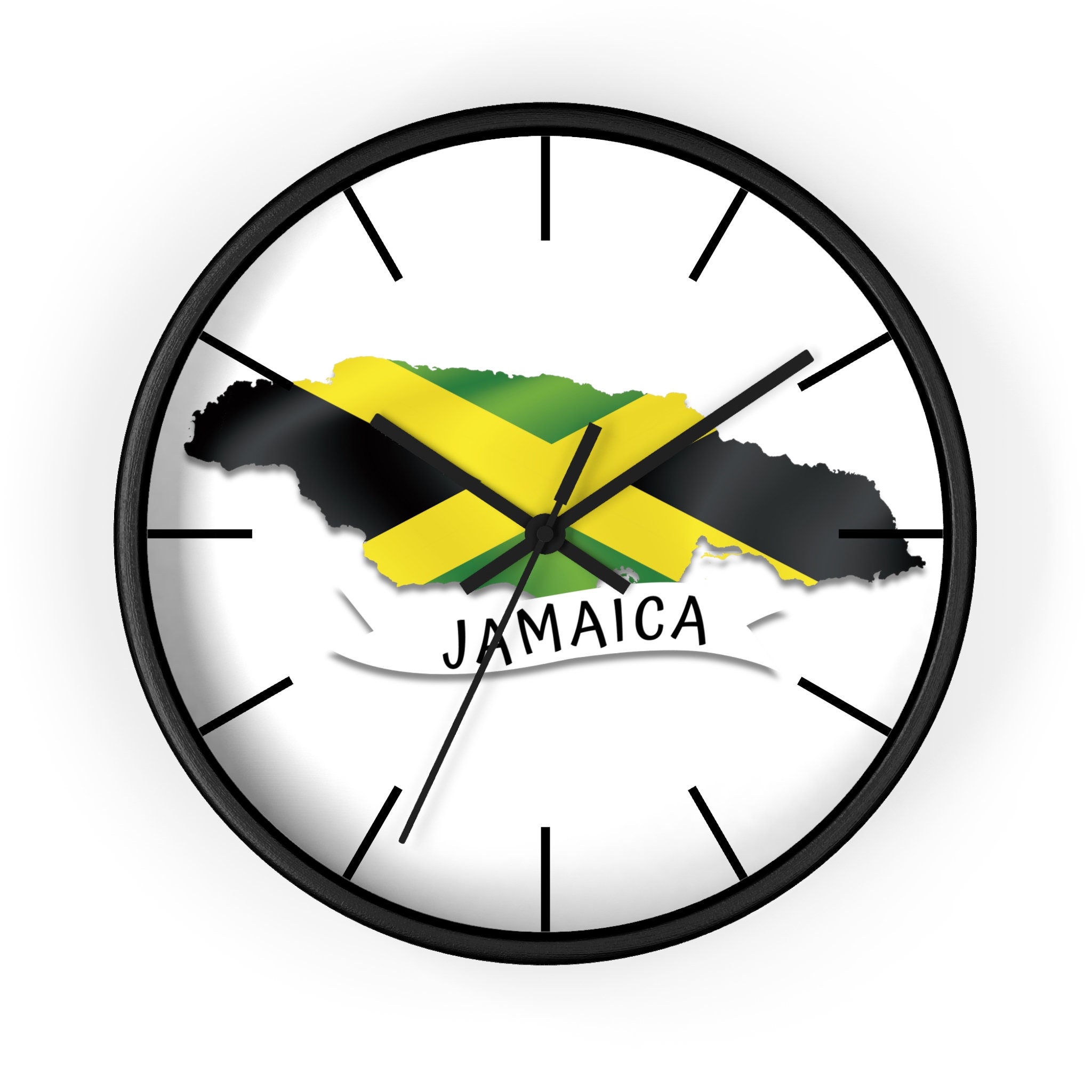 Jamaica Flag Wall Clock, Jamaica Map Clock, Jamaica Inspired Gifts ...