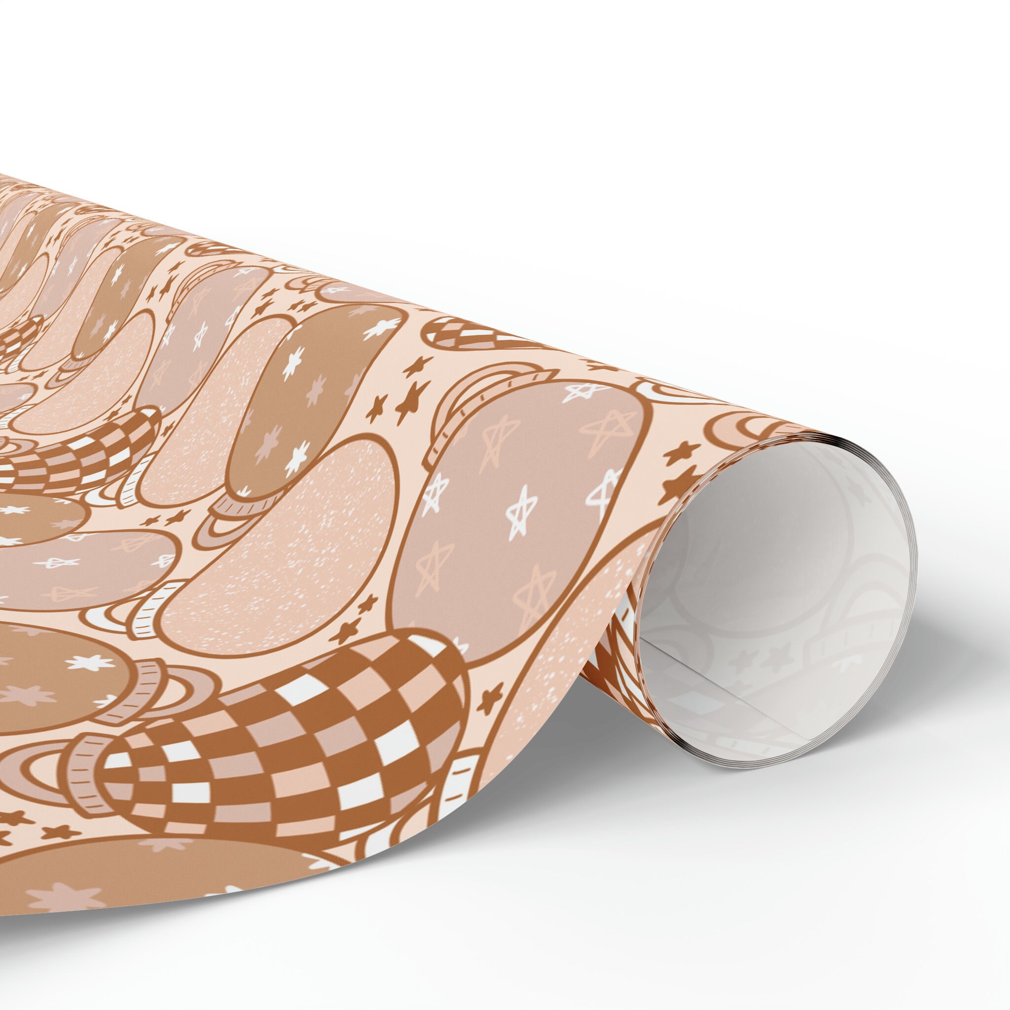 Neutral Christmas Gift Wrapping Paper Roll, Aesthetic Christmas ...