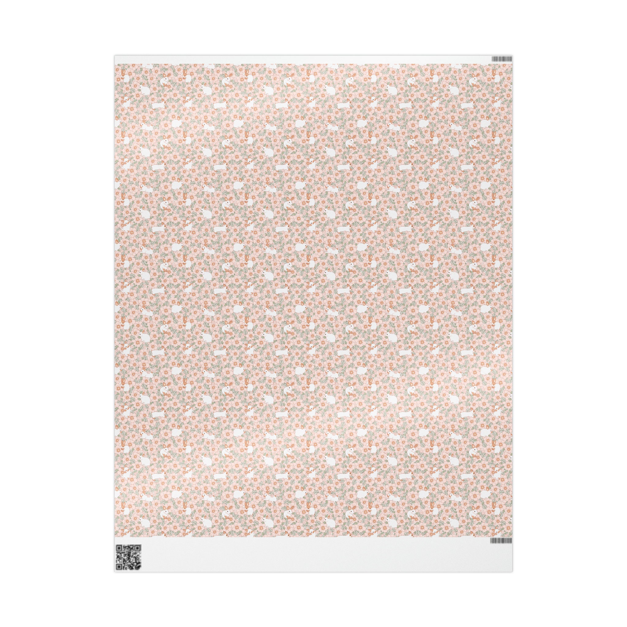 Bunny Rabbit Wrapping Paper Roll, Bunny Wrapping Paper, Rabbit Gifts ...