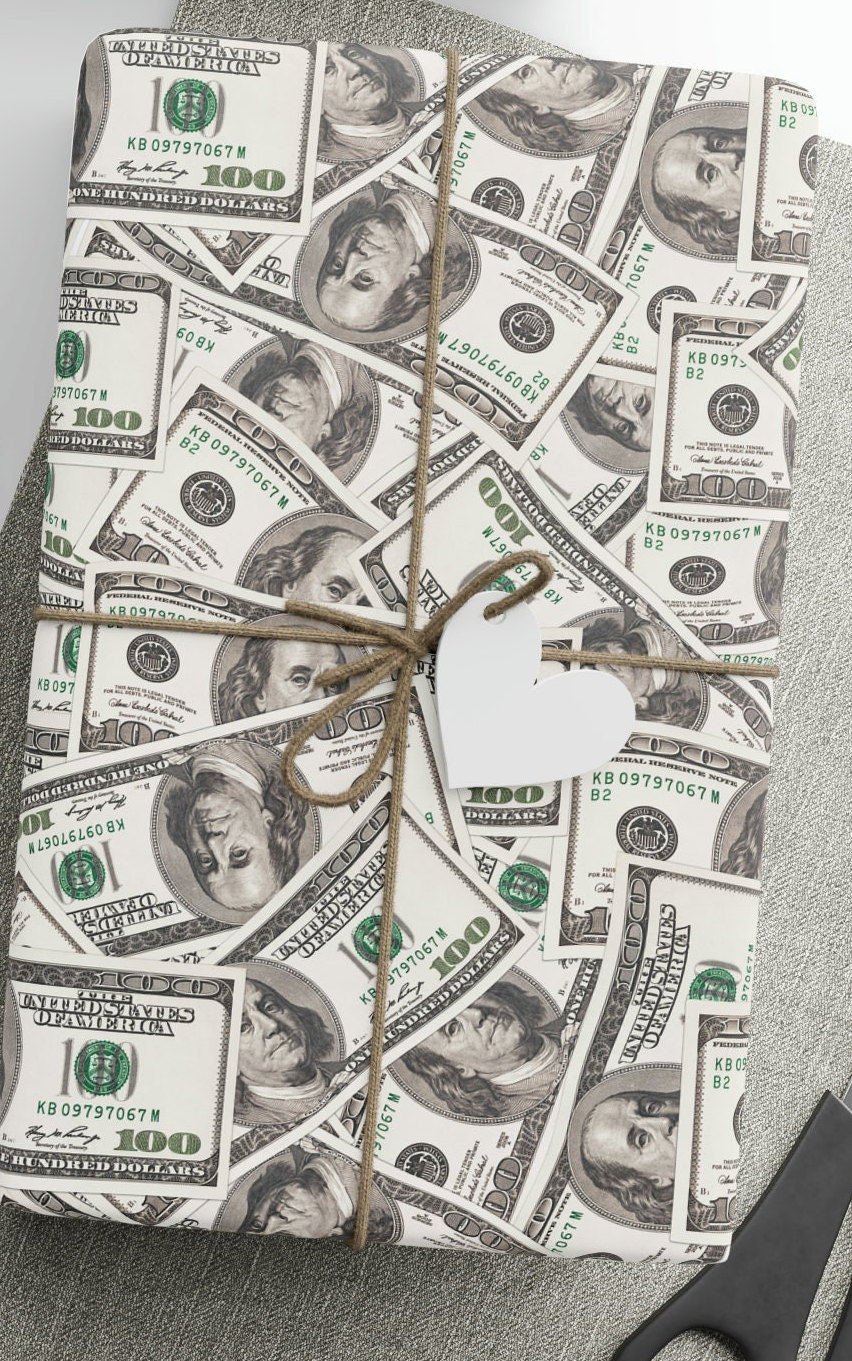 Hundred Dollar Bills Wrapping Paper, Hundred Dollar Gift Wrapping Paper ...