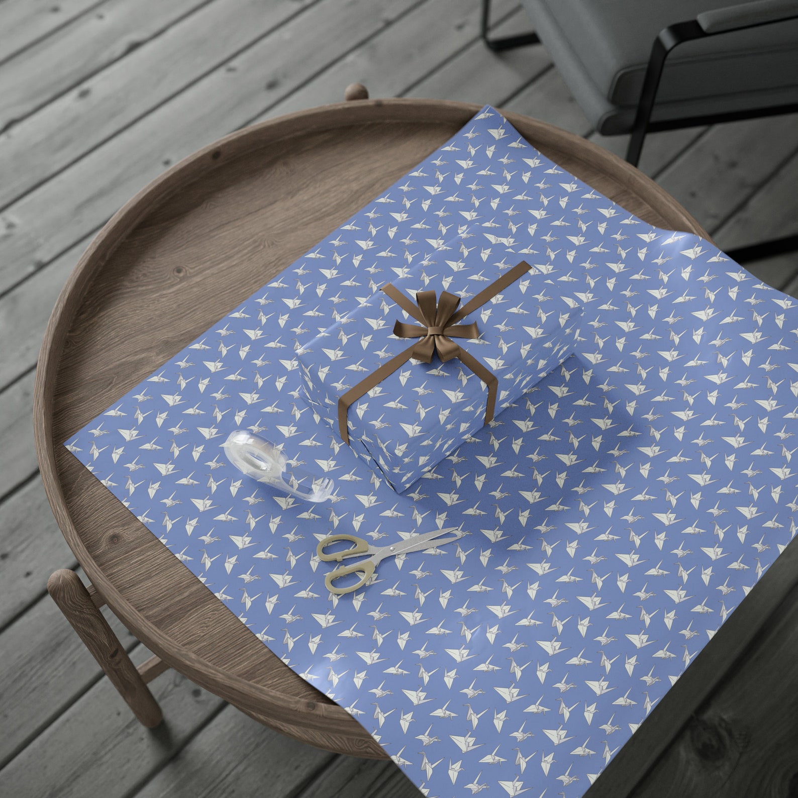 Origami Gift Wrapping Paper, Origami Blue Wrapping Paper, Origami Kids ...