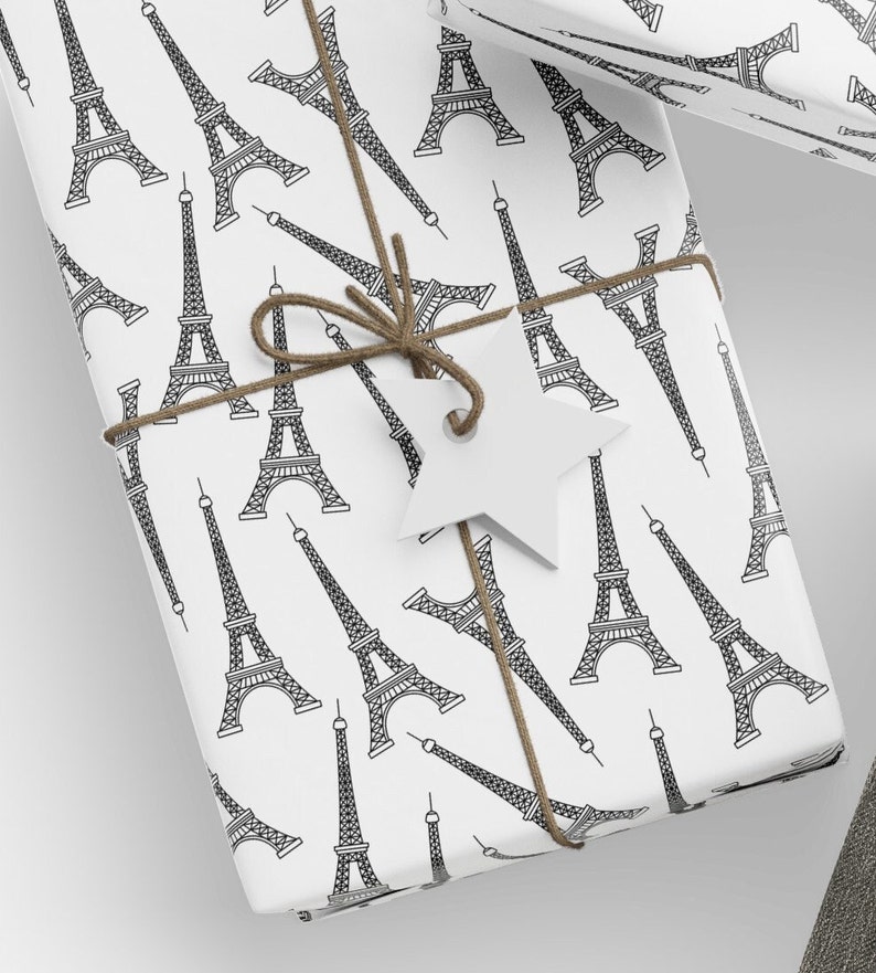 Paris Wrapping Papers, Paris Birthday Gifts Wrapping Paper, Eiffel ...