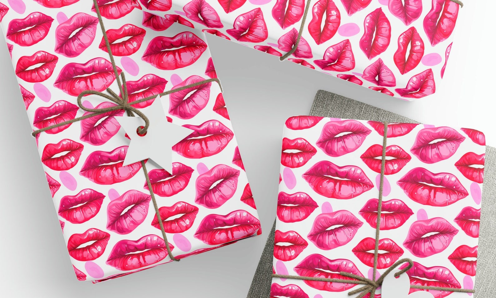 Lips Gift Wrapping Paper Roll, Sensual Lips Gift Wrapping Paper, Lips ...