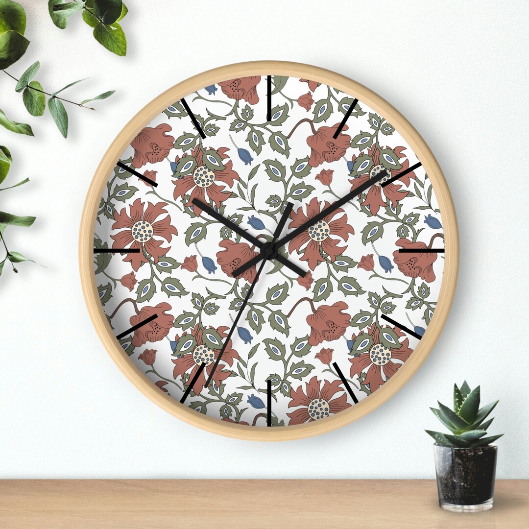 William Morris Wall Clock, Vintage William Morris Wall Clock , Vintage ...