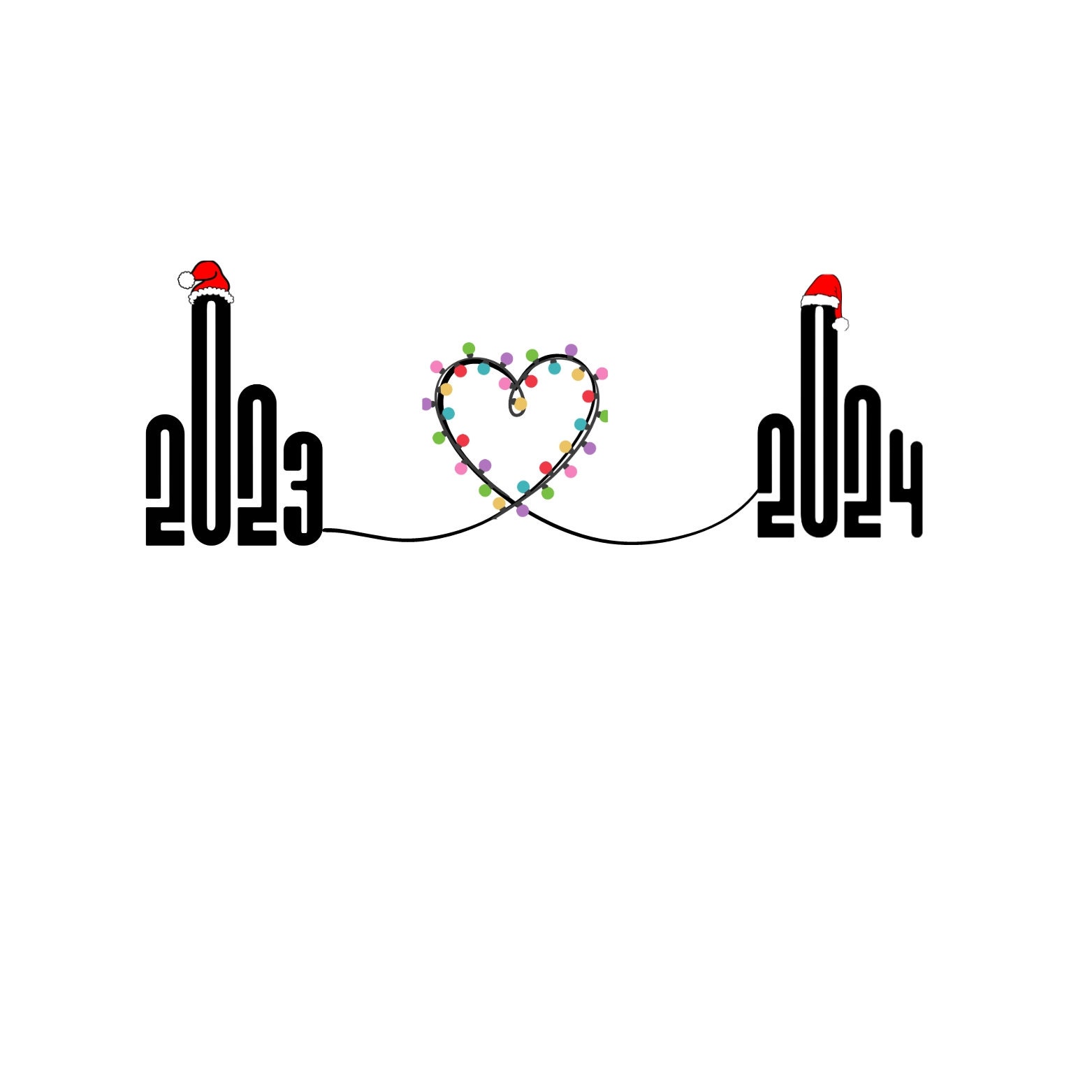 Funny Middle Finger 2023 2024 SVG PNG JPG Santa Finger Christmas 2023 ...