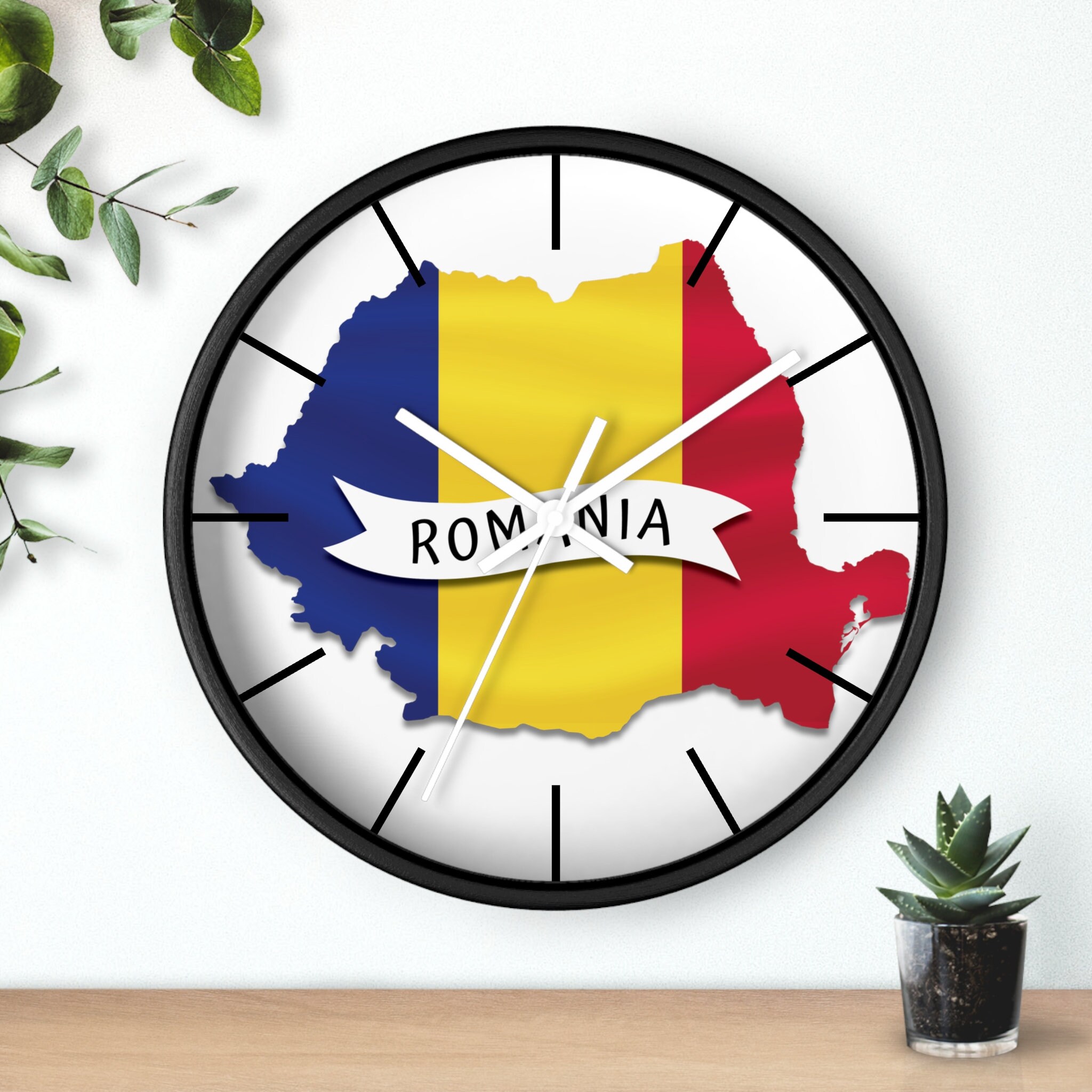 Romania Wall Clock, Romania Flag Wall Clock, Romania Flag Clock 10" - Etsy