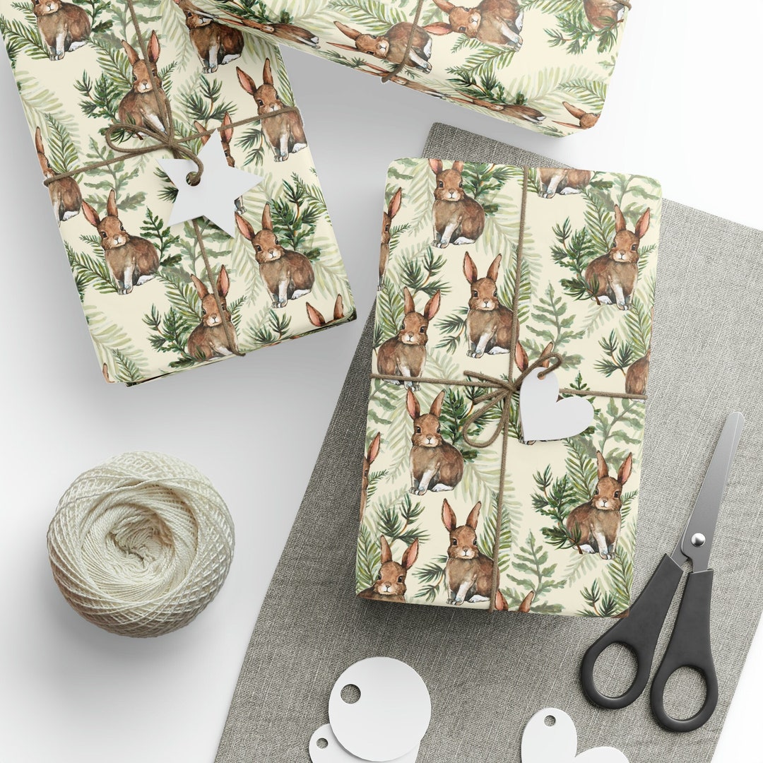 Rabbit Wrapping Paper , Bunny Wrapping Paper, Easter Bunny Wrapping ...