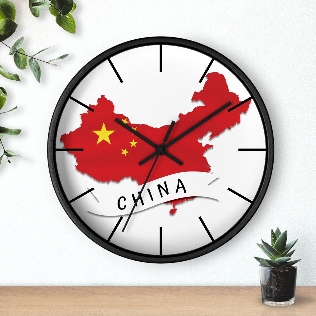 China Flag Wall Clock, China Flag Inspired Wall Clock,china Gifts Wall ...