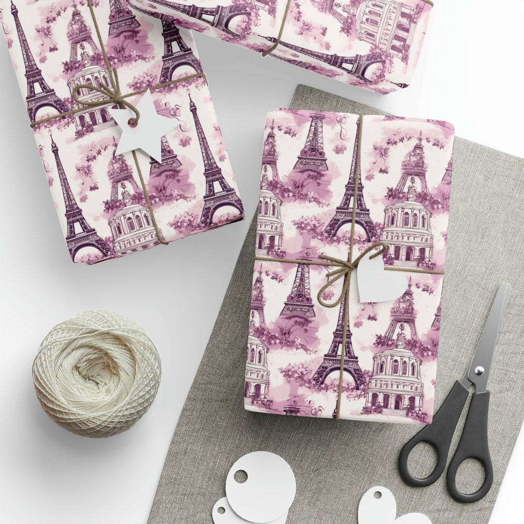 Paris Gift Wrapping Paper Roll, France Paris Gift Wrapping Paper Roll ...