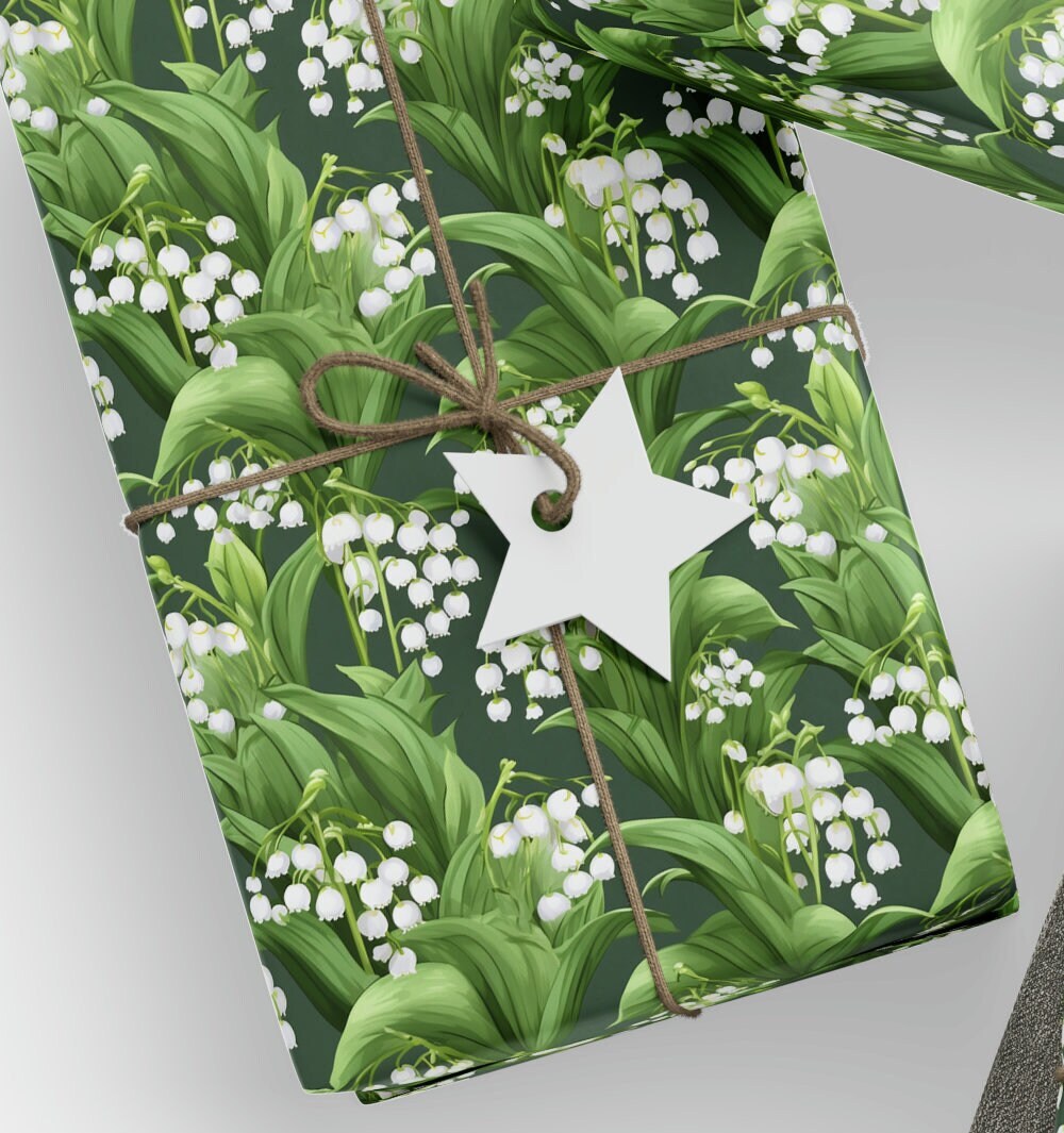 Lily of the Valley Flower Wrapping Paper Roll, Lily of the Valley ...