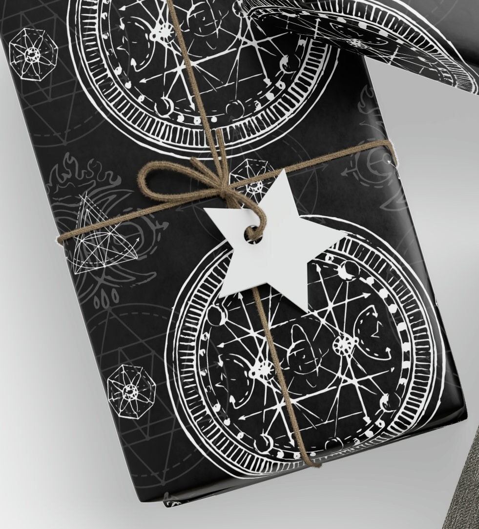 Ancient Mystical Gift Wrapping Paper Roll, Mystical Gift Wrapping Paper ...