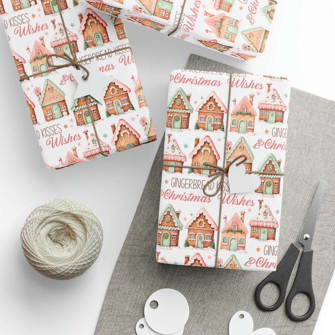 Gingerbread House Gift Wrapping Paper Roll, Christmas Gingerbread House ...