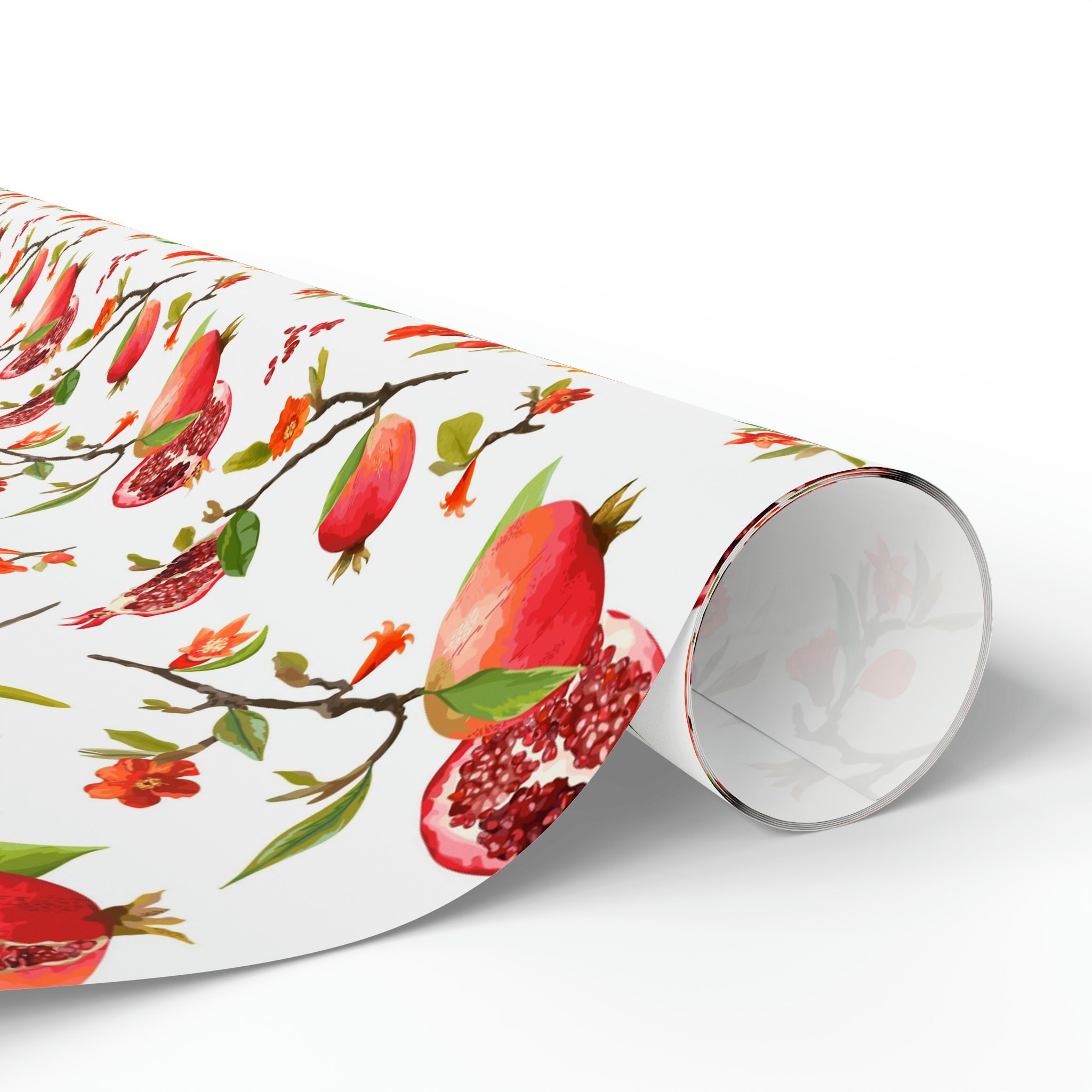 Pomegranate Wrapping Paper Roll, Christmas Pomegranate Wrapping Paper ...
