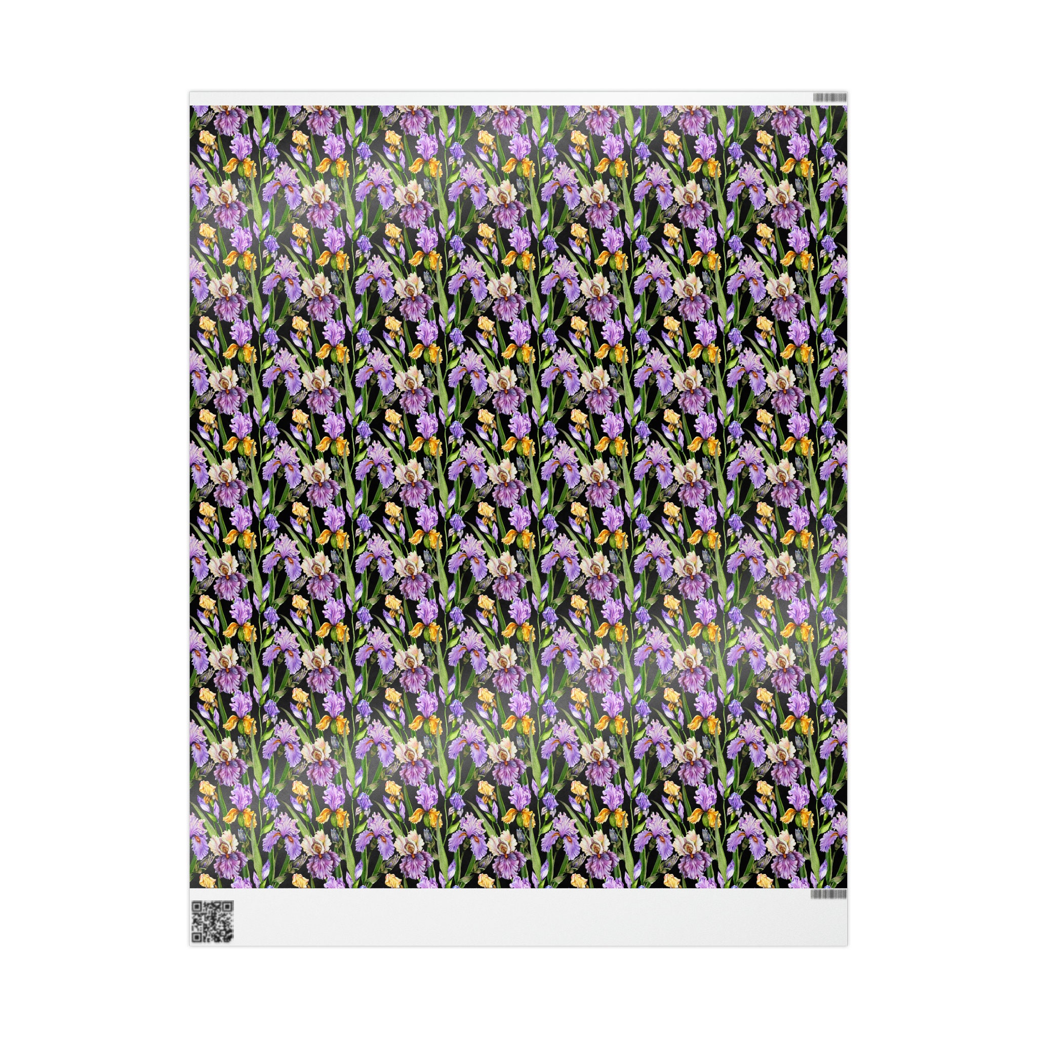 Iris Flower Wrapping Paper Roll, Iris Flower Gifts, Iris Wrapping Paper ...