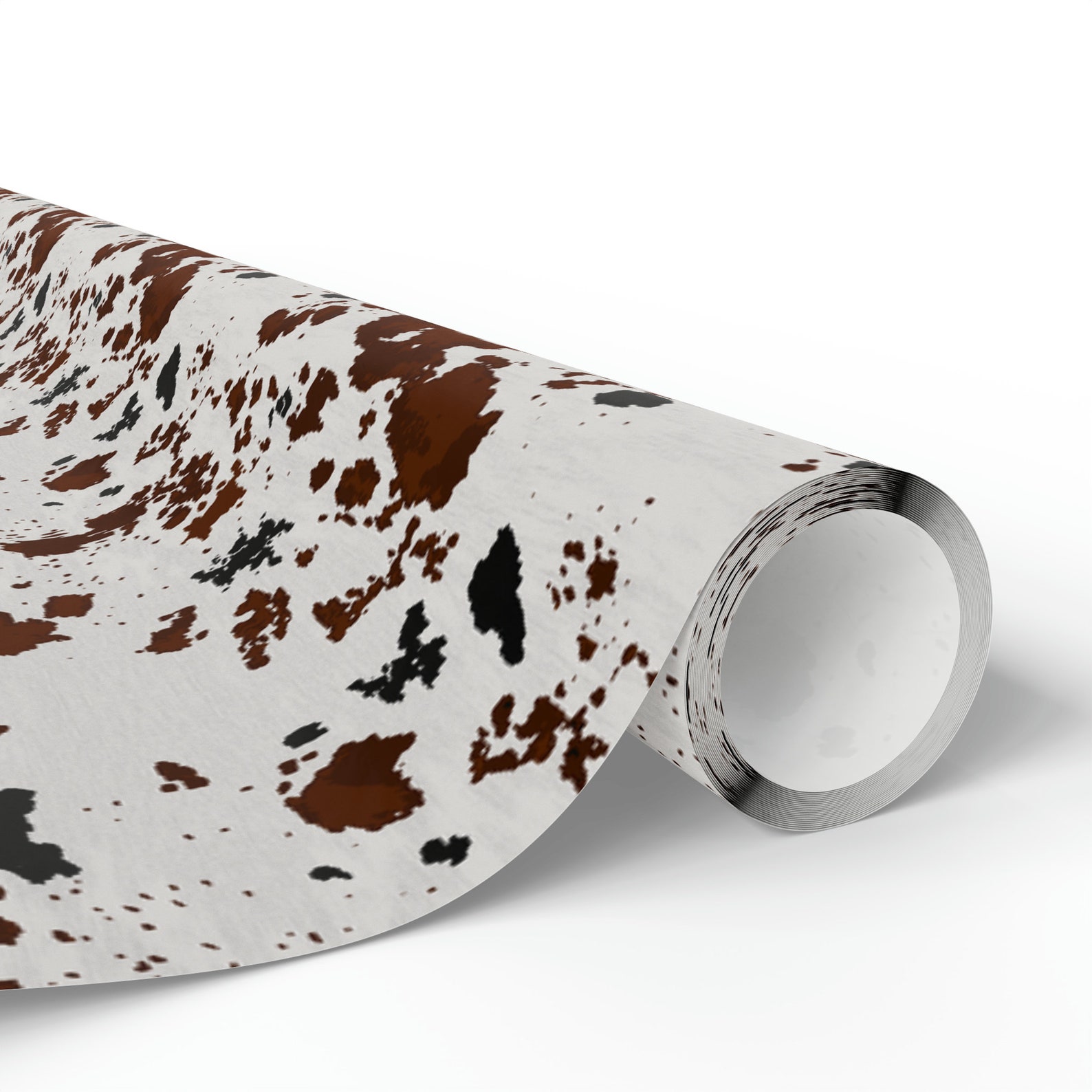Brown Black and White Cow Wrapping Paper Roll, Cow Print Gift Wrapping ...