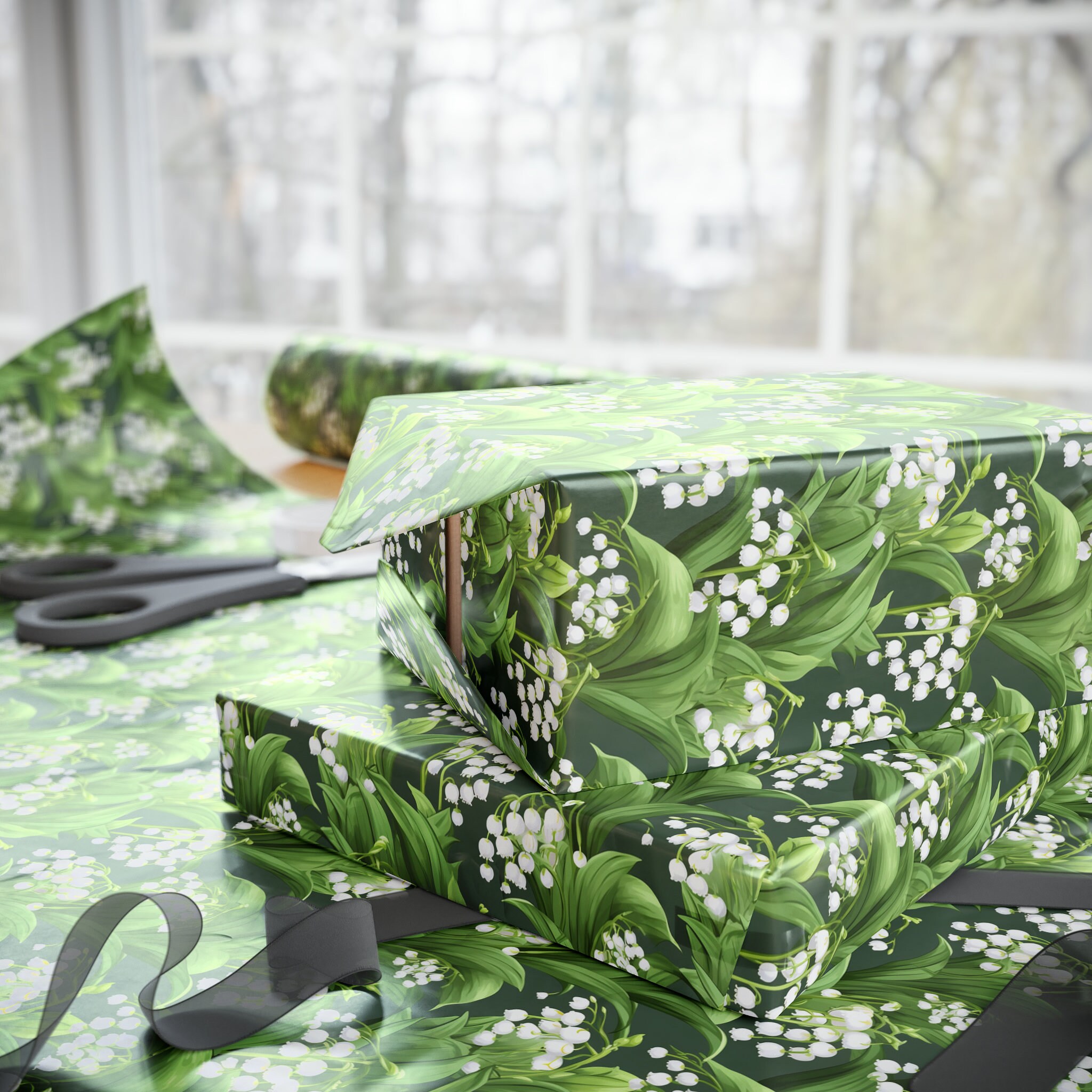 Lily of the Valley Flower Wrapping Paper Roll, Lily of the Valley ...