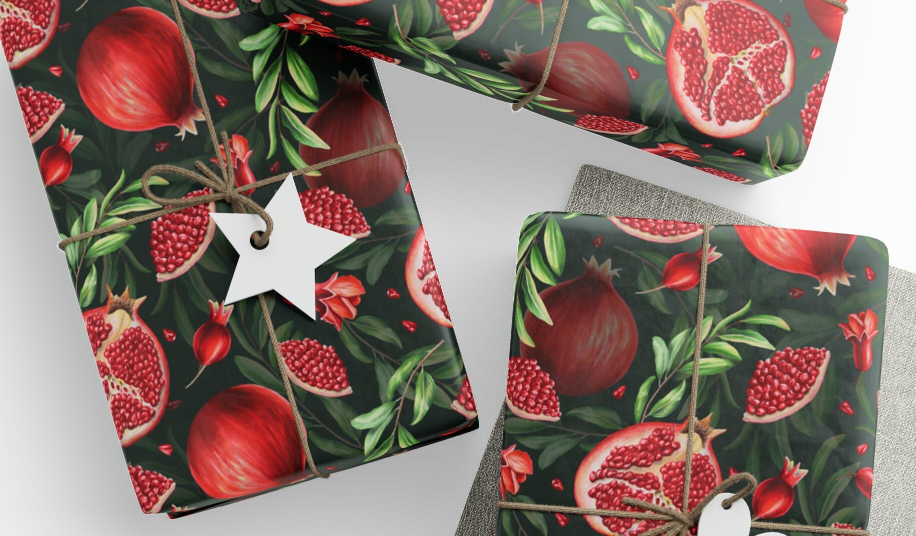 Pomegranate Gift Wrapping Paper Roll, Pomegranate Wrapping Paper ...