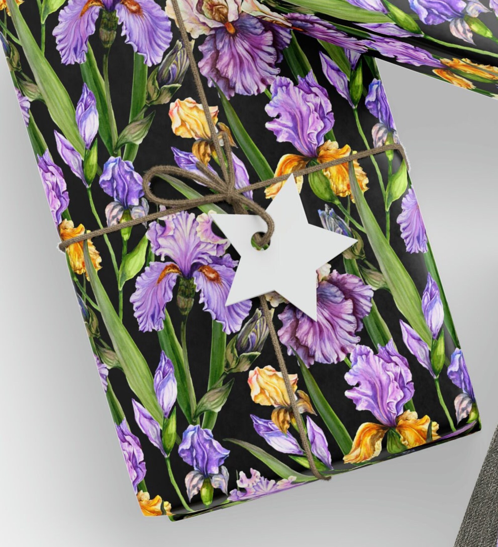 Iris Flower Wrapping Paper Roll, Iris Flower Gifts, Iris Wrapping Paper ...