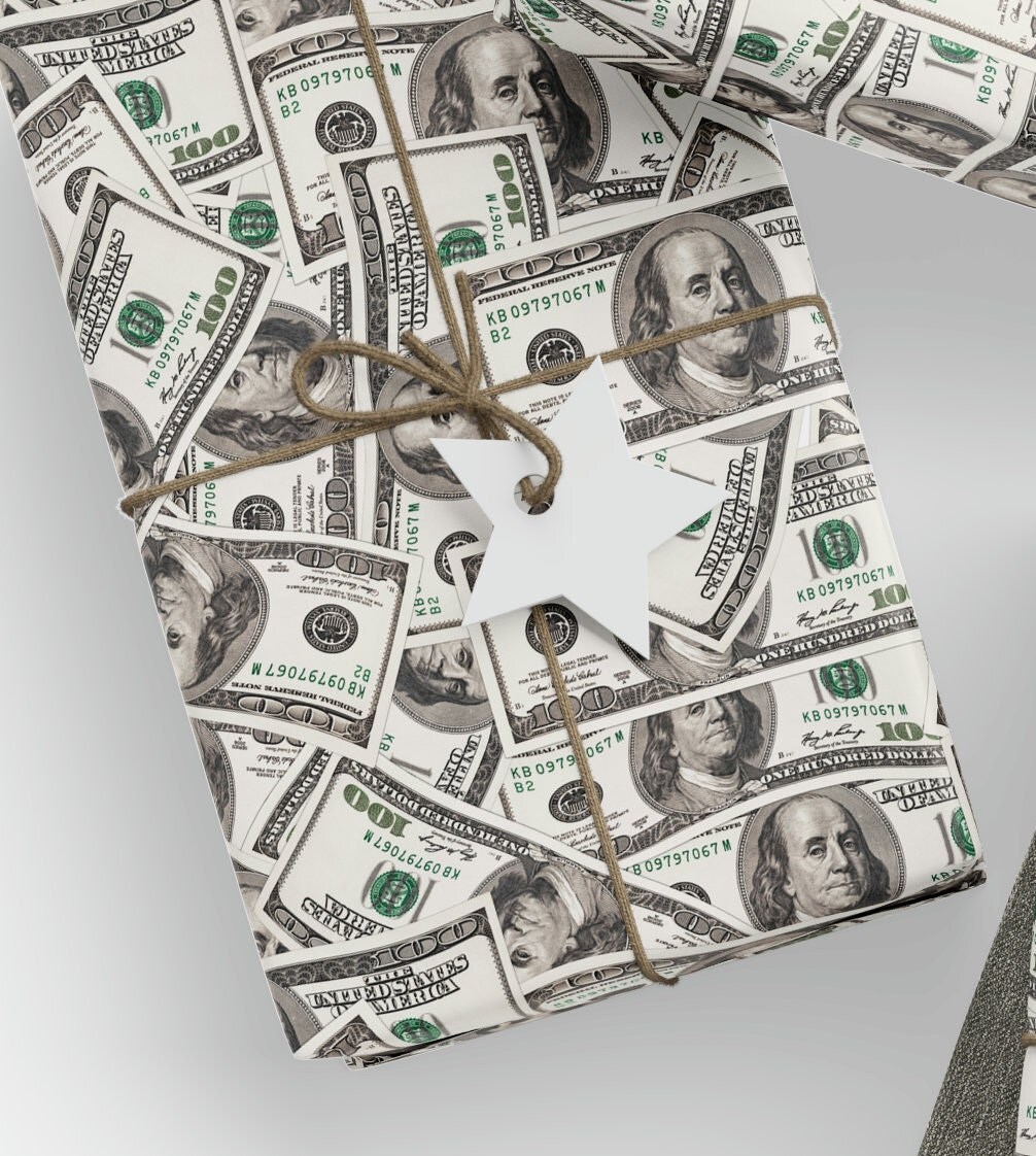 Hundred Dollar Bills Wrapping Paper, Hundred Dollar Gift Wrapping Paper ...
