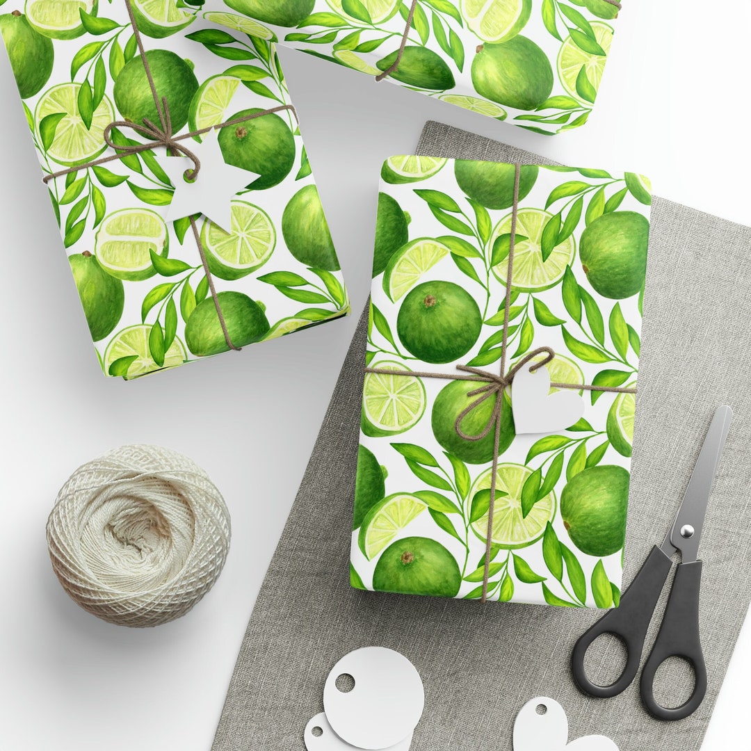 Lime Wrapping Paper Roll, Lime Birthday Gift Wrapping, Lime Gifts - Etsy