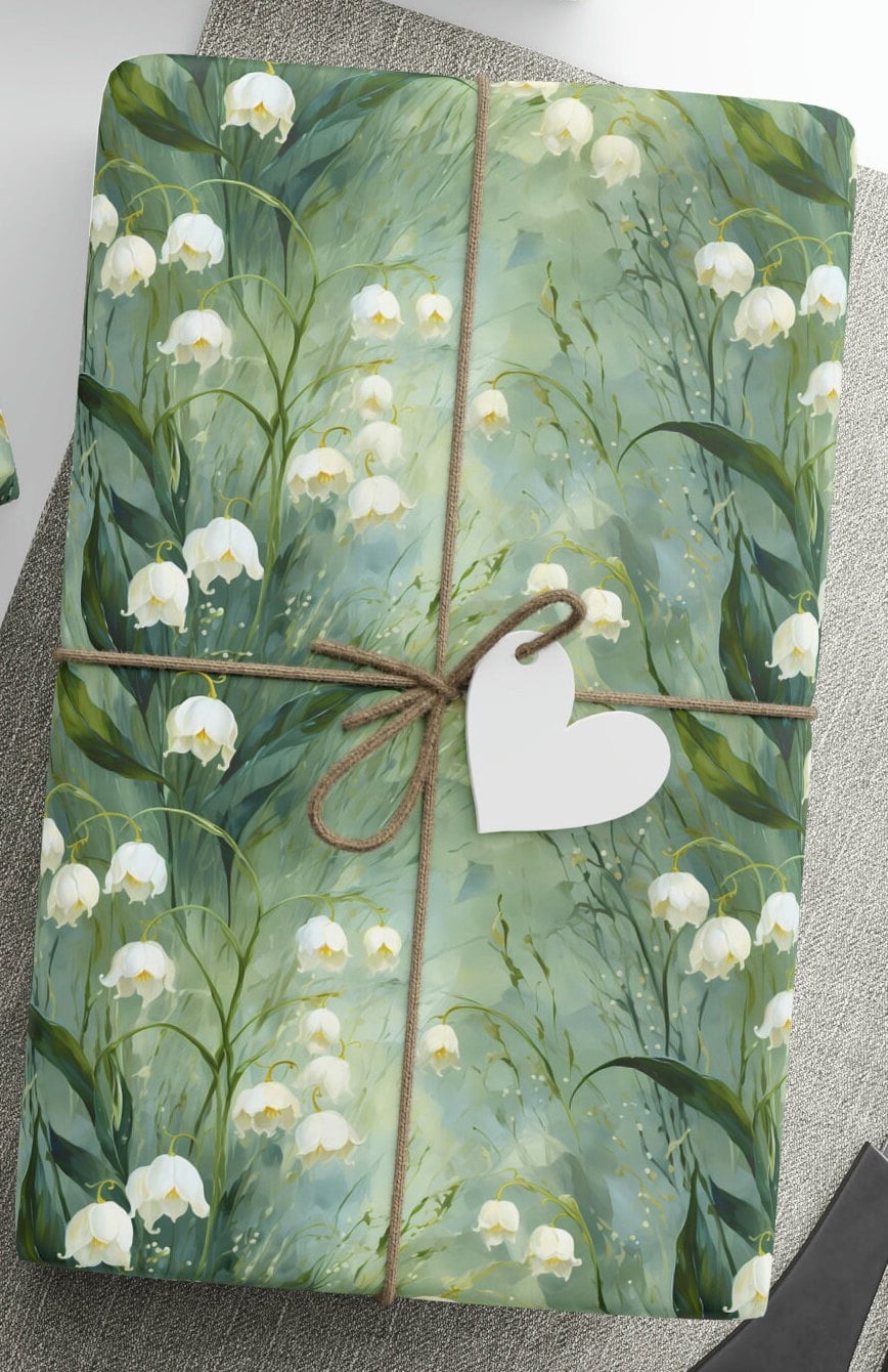 Lily of the Valley Gift Wrapping Paper Roll, Lily of the Valley Gift ...