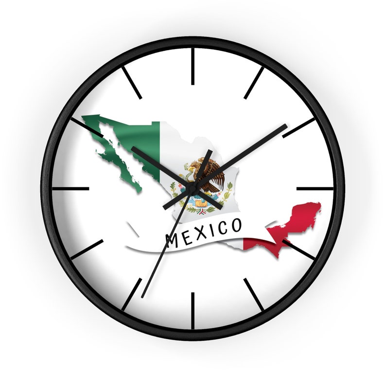 Mexico Flag Wall Clock, Mexico Map Clock, Mexico Inspired Gifts, Mexico ...