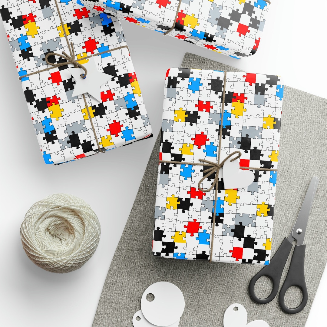 Puzzle Inspiration Gift Wrapping Paper, Puzzle Wrapping Paper Roll ...