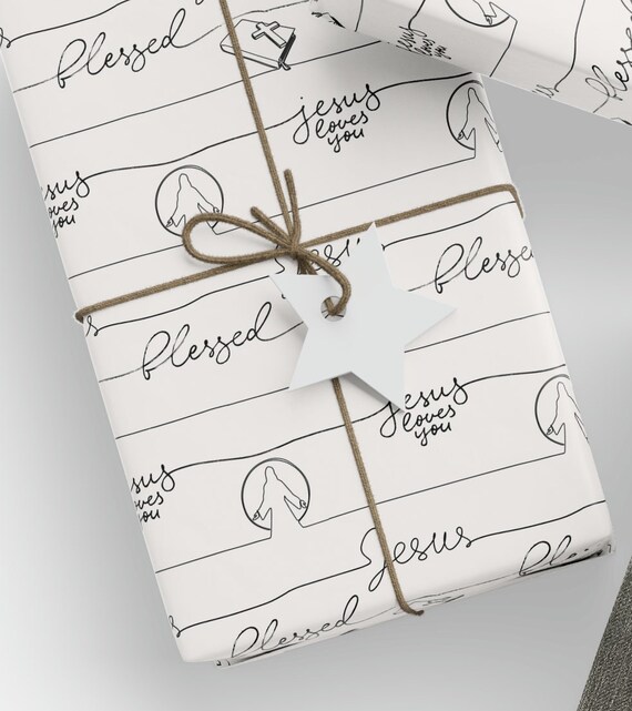 Religious Wrapping Paper Roll Religious Christmas Gift Wrapping Paper Religious Gift Wrapping Paper Baptism Gift Wrapping Paper Etsy Canada