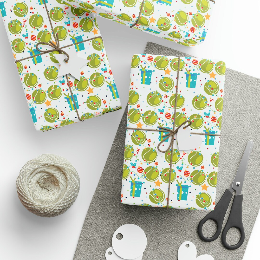 Tennis Balls Gift Wrapping Paper Roll, Tennis Gift Wrapping Paper ...